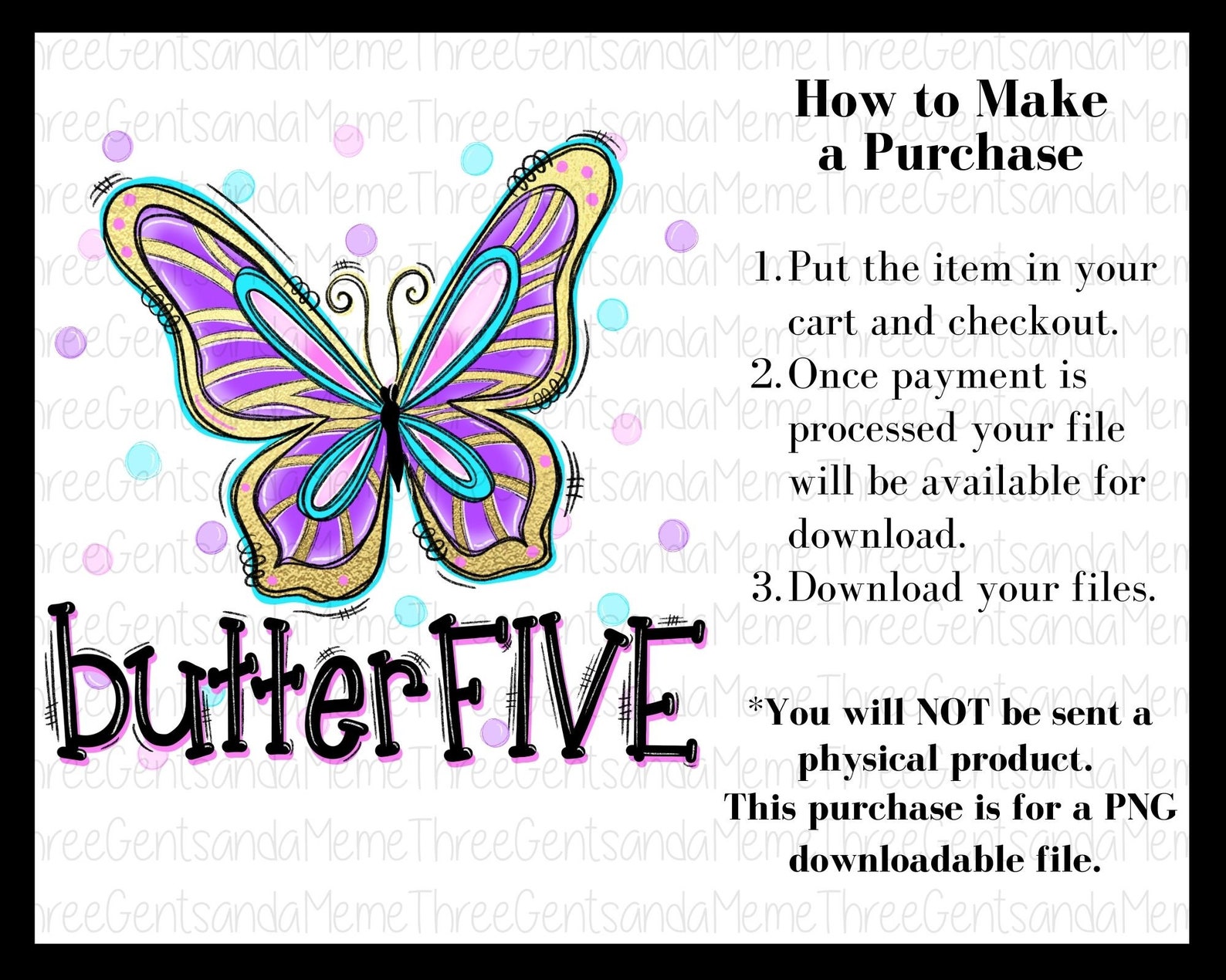 Turning Five Birthday Design Instant Digital Download PNG | Etsy