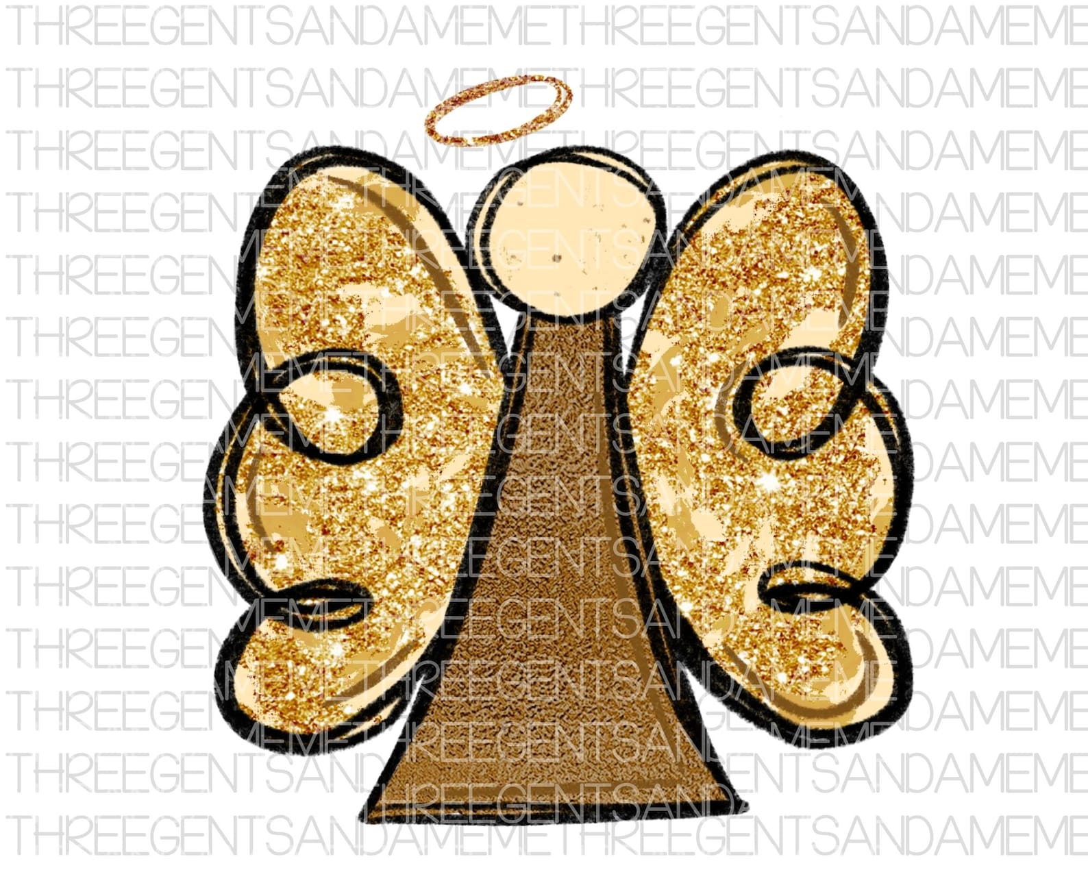 Angel Sublimation Design, Hand Drawn Faith PNG, Instant Digital ...