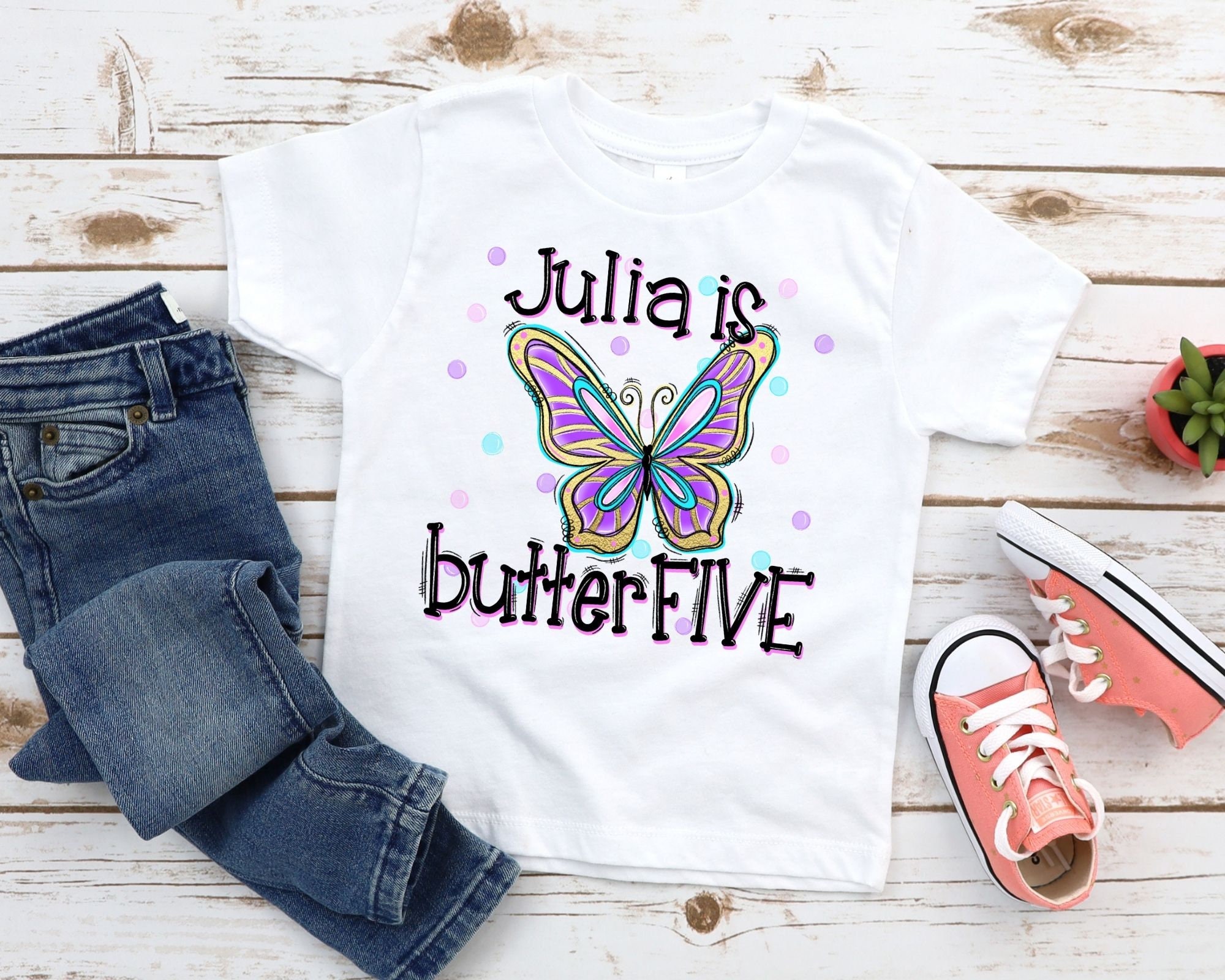 Turning Five Birthday Design Instant Digital Download PNG, Hand Drawn T ...