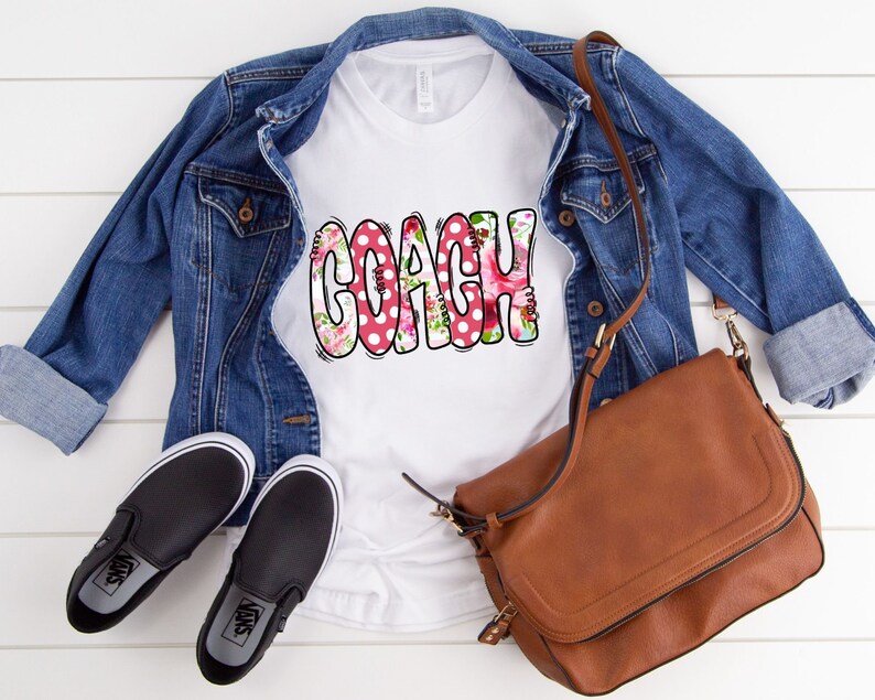 Floral Coach Instant Digital Download, PNG for Sublimation, Teacher ...