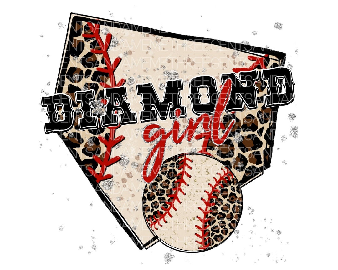 Baseball Diamond, Diamond Girl Cheetah Print Design, Baseball Png ...