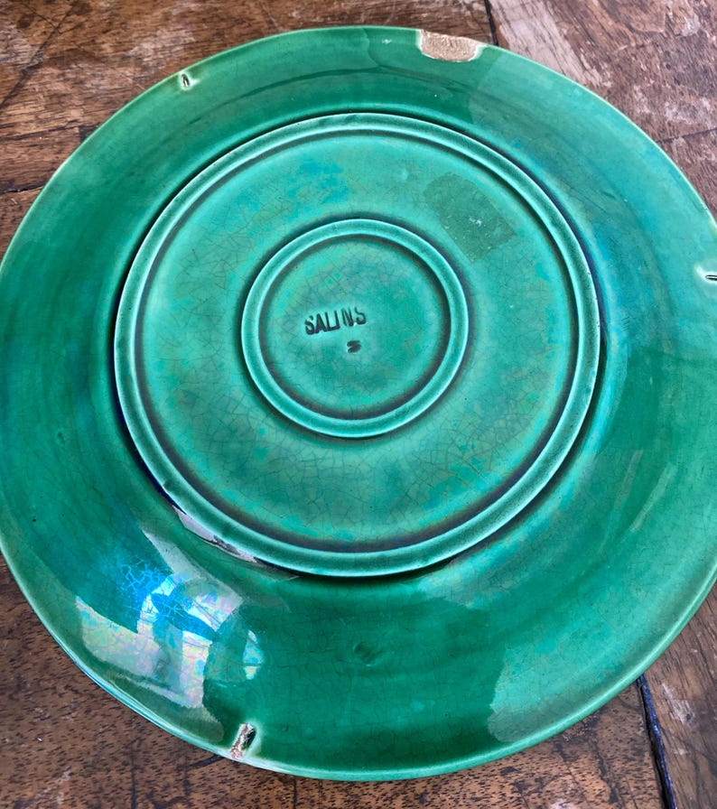 Pair of French Antique Plates - Late 19th C to 1920s With a Salins Mfg ...