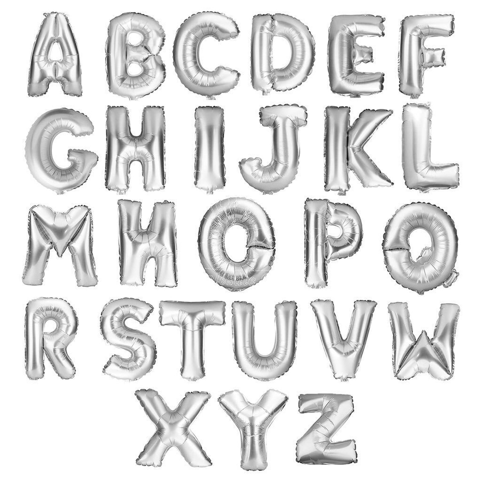 PERSONALISE 16 SILVER Letter/number Balloons Kit | Etsy