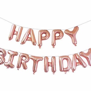PERSONALISE 16 ROSE GOLD Letter/number Balloons Create Your Own Balloon ...