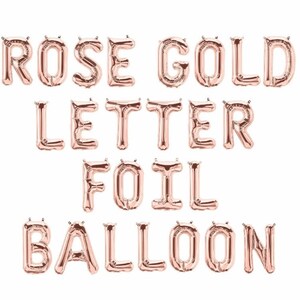 PERSONALISE 16 ROSE GOLD Letter/number Balloons Create Your Own Balloon ...