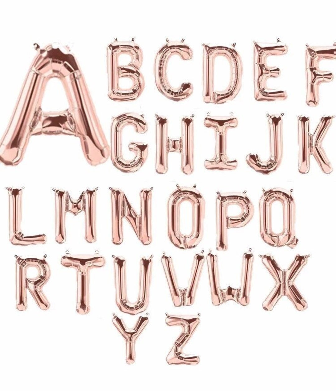 PERSONALISE 16 ROSE GOLD Letter/number Balloons Create Your Own Balloon ...