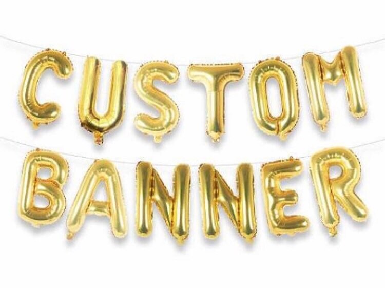 PERSONALISE 16 GOLD Letter/number Balloons Kit Create | Etsy