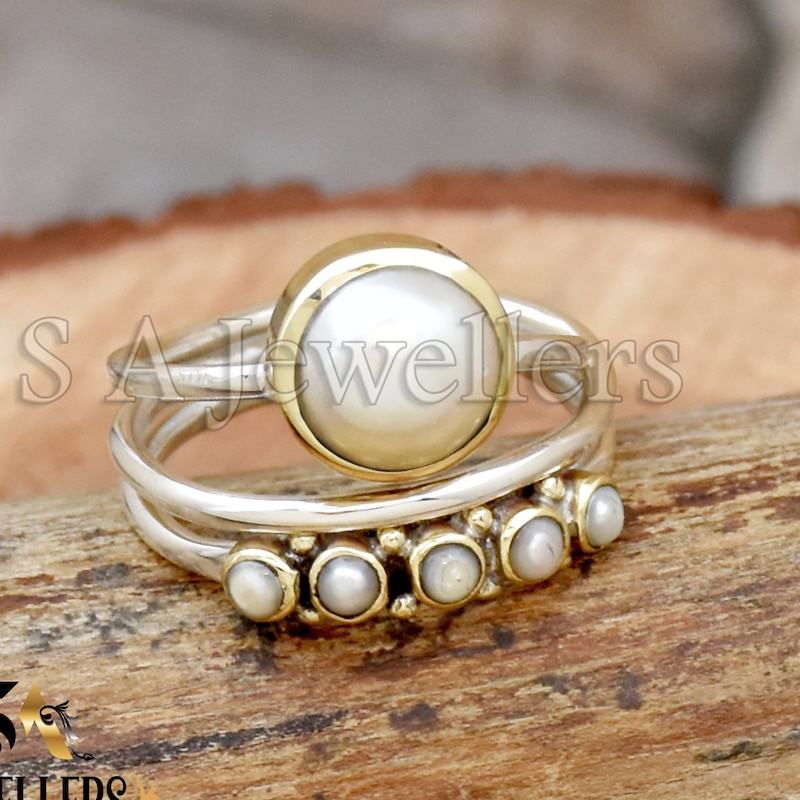 Wire Wrap Pearl Ring - Etsy