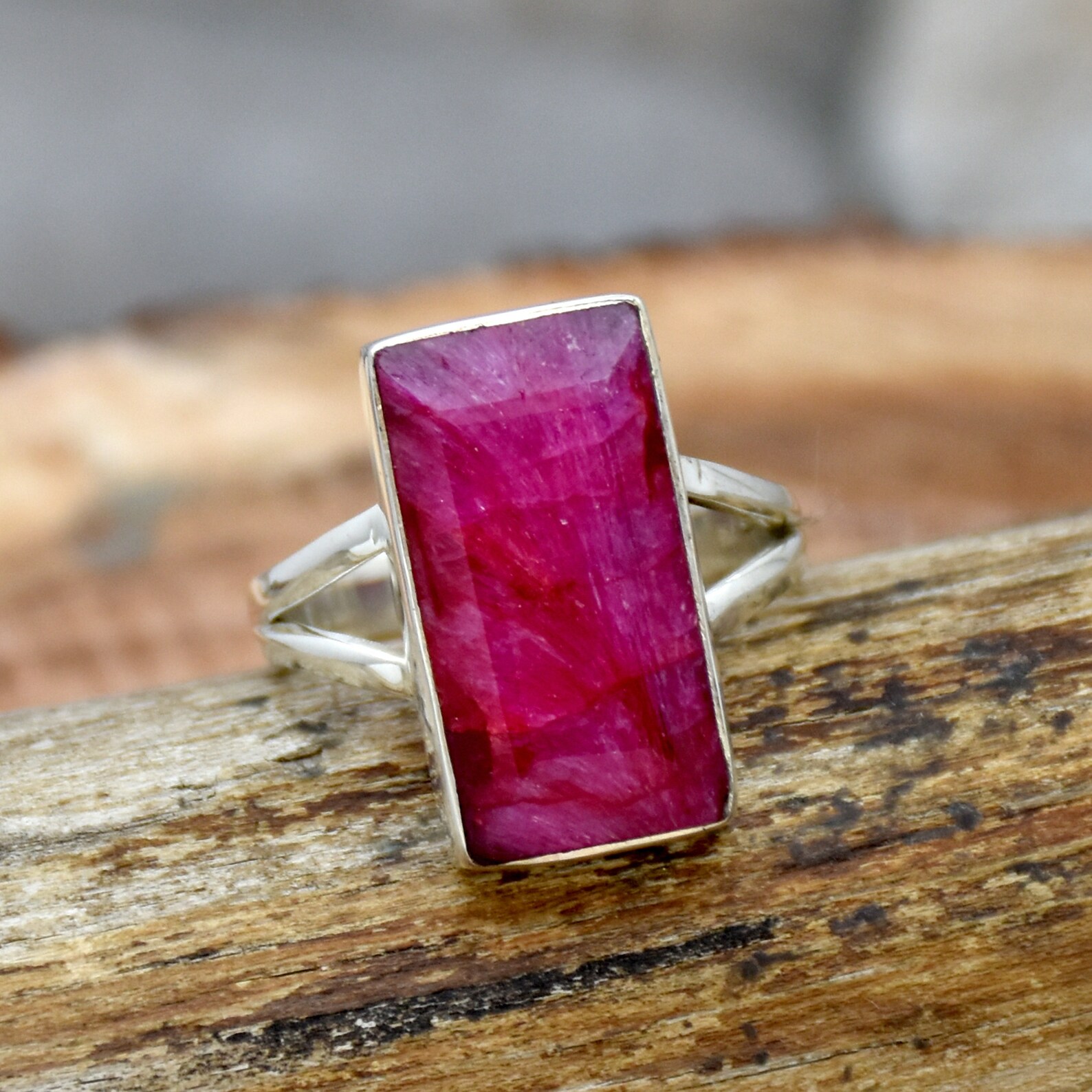 Indian Ruby Ring 925 Sterling Silver Ring Handmade Ring | Etsy