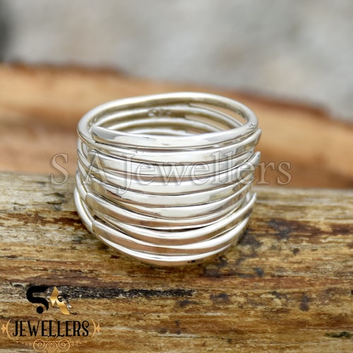Handmade Wraparound Silver Wire Ring Sterling Silver Ring - Etsy