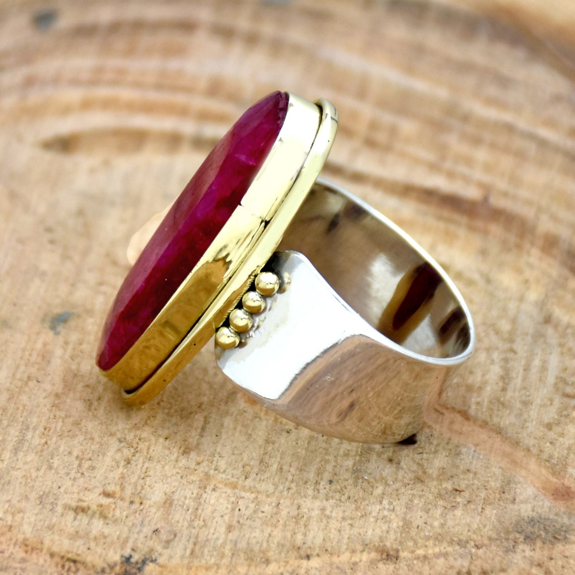 Indian Ruby Ring 925 Sterling Silver Ring Handmade Ring | Etsy