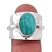 Natural Amazonite Ring,925 Sterling Silver Ring, Wide Band Ring ...