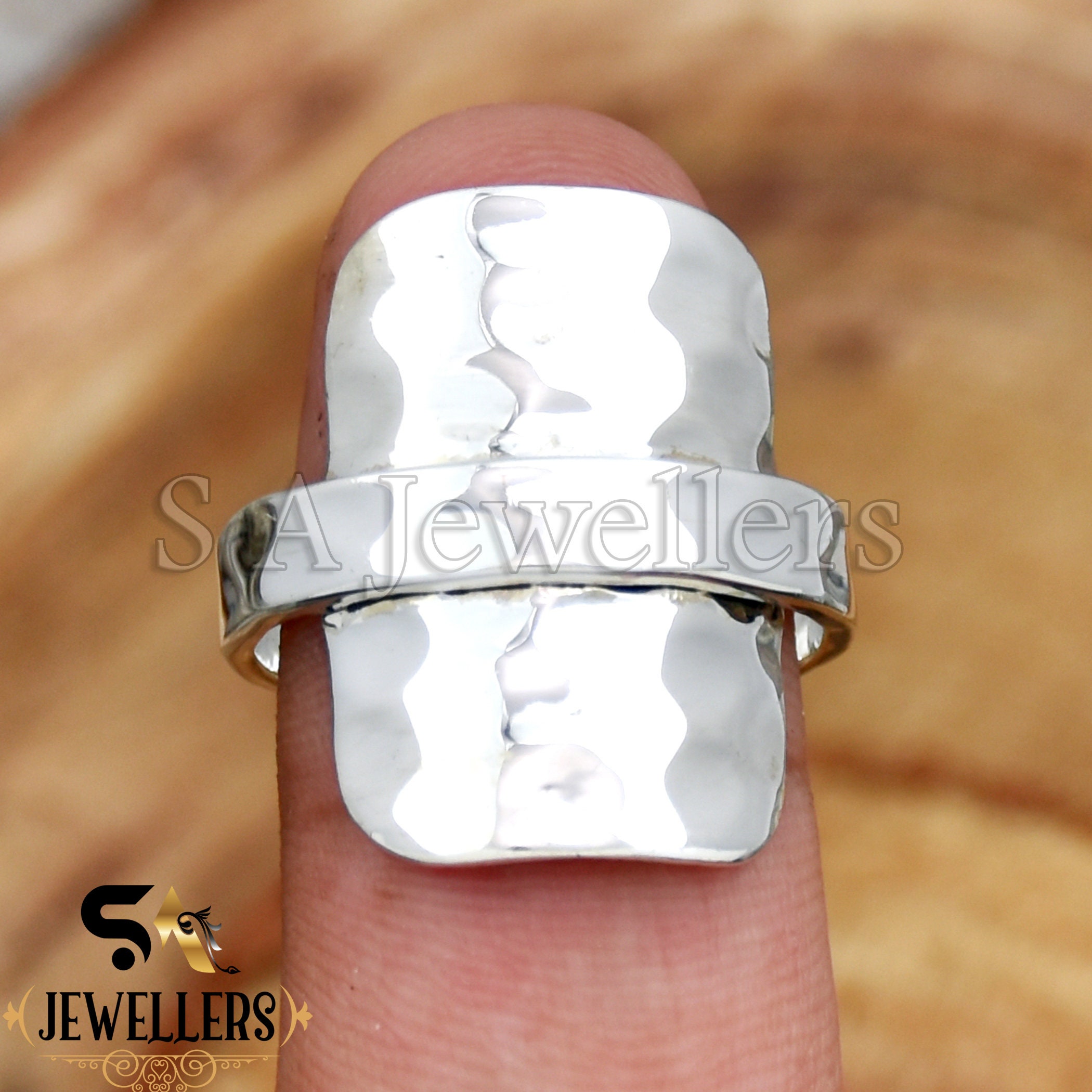 Hammered Silver Ring Silverwork Jewelry Sterling Silver - Etsy
