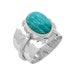 Natural Amazonite Ring,925 Sterling Silver Ring, Wide Band Ring ...
