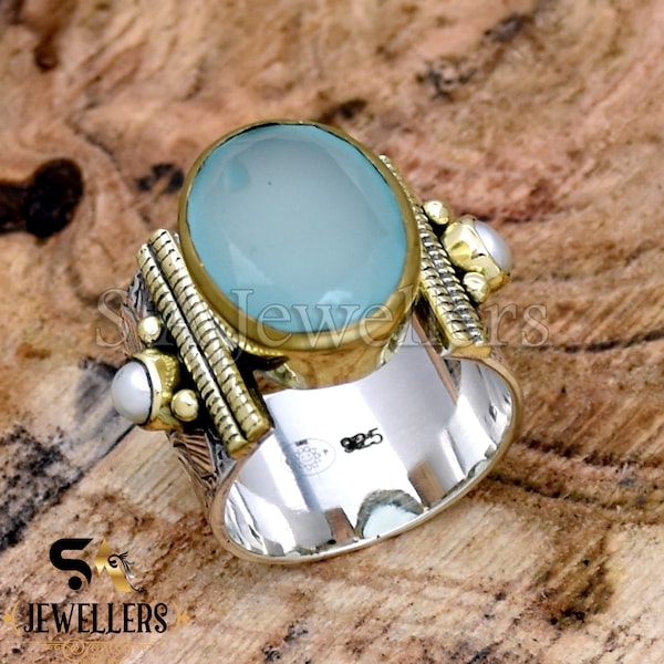 Chalcedony Ring - Etsy
