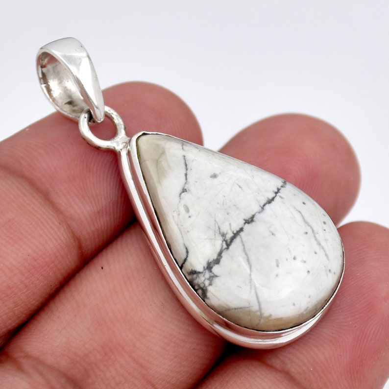 Howlite pendant white howlite howlite jewelry howlite | Etsy