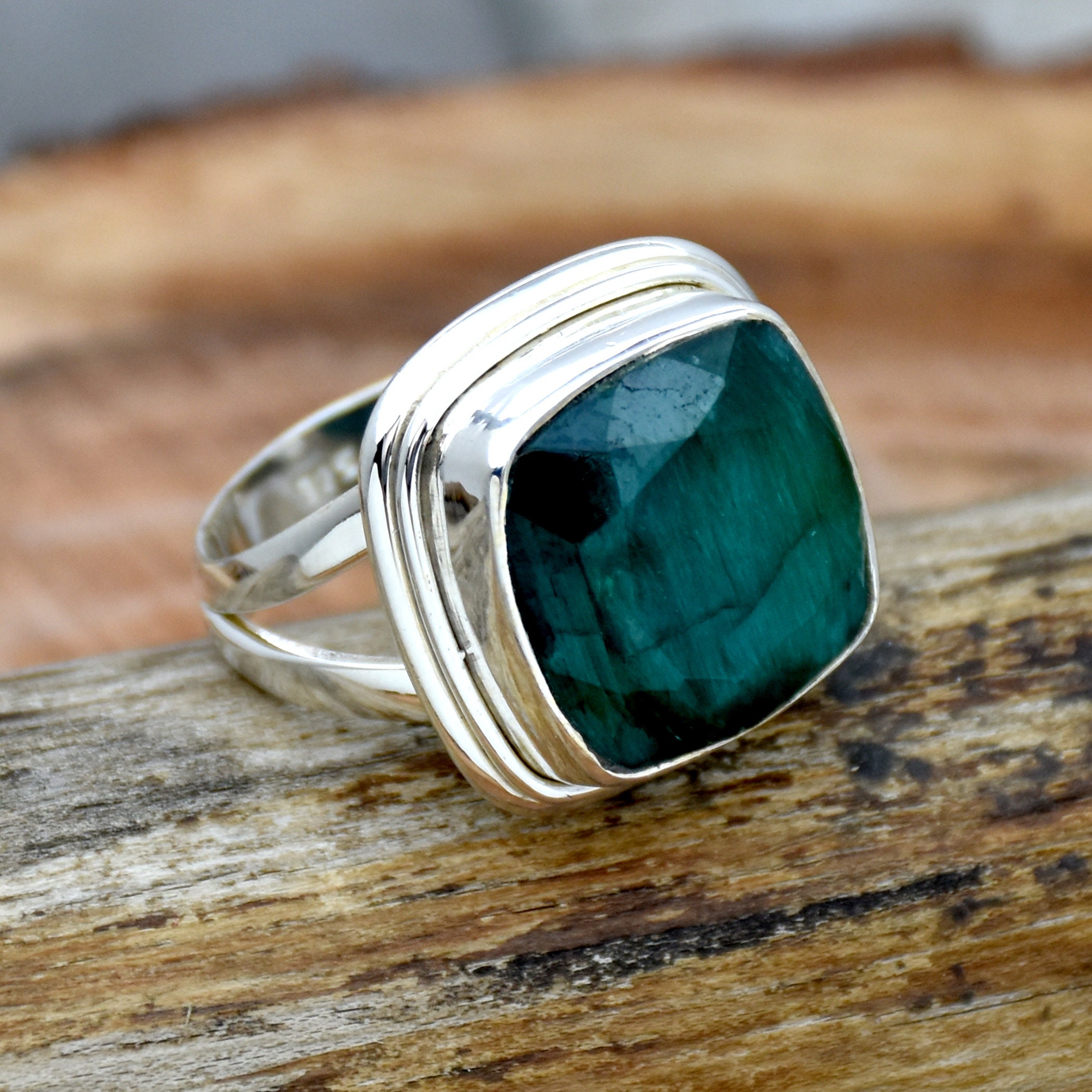 Indian Emerald Ring 925 Sterling Silver Ring Handmade Ring - Etsy