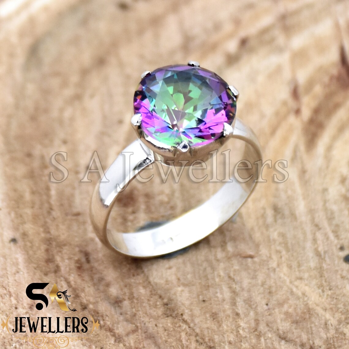 Mystic Topaz Ring 925 Sterling Silver Ring Designer Mystic - Etsy