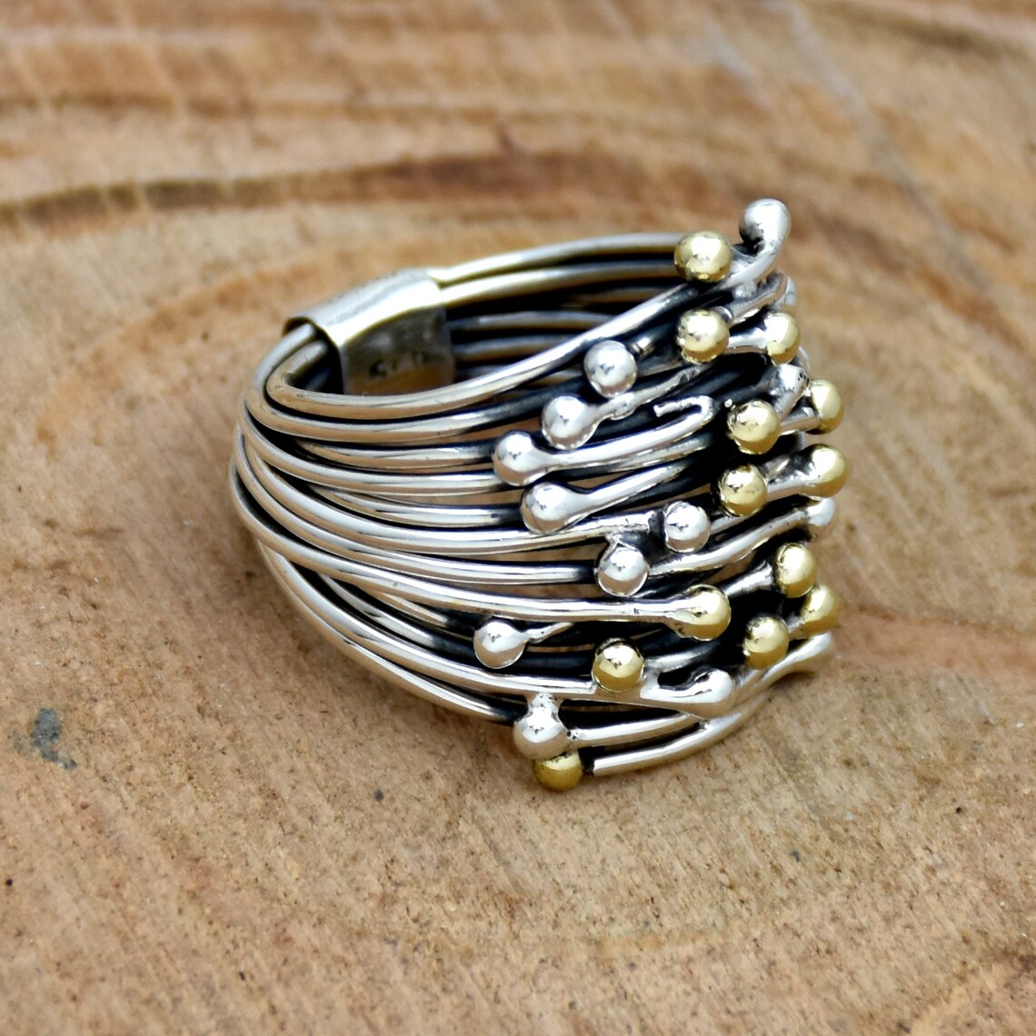 Handmade Wraparound Silver Wire ring 925 Sterling Silver Ring | Etsy