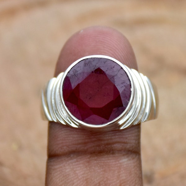 Ruby Man Ring - Etsy