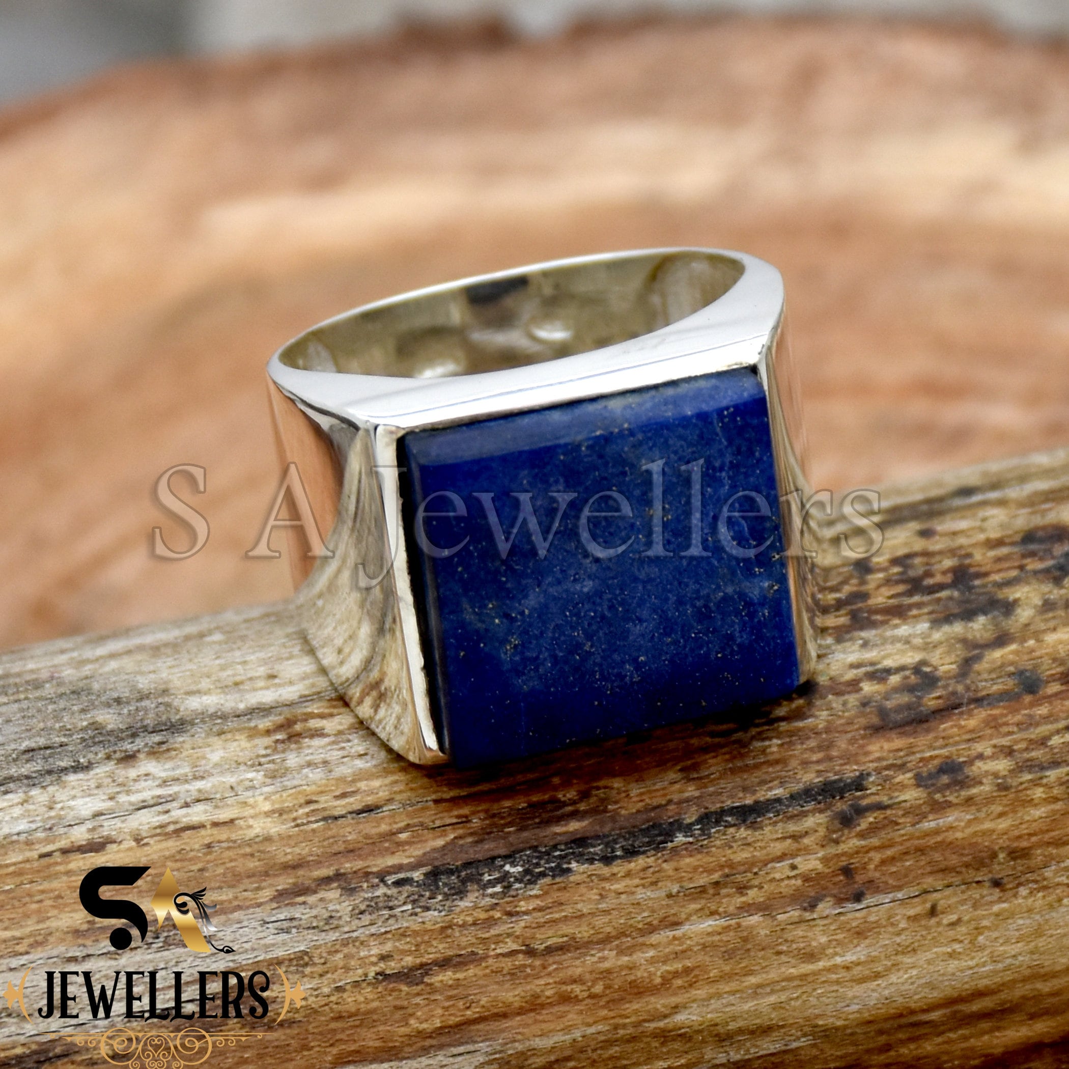Lapis Lazuli Men's Ring 925 Sterling Silver Ring - Etsy