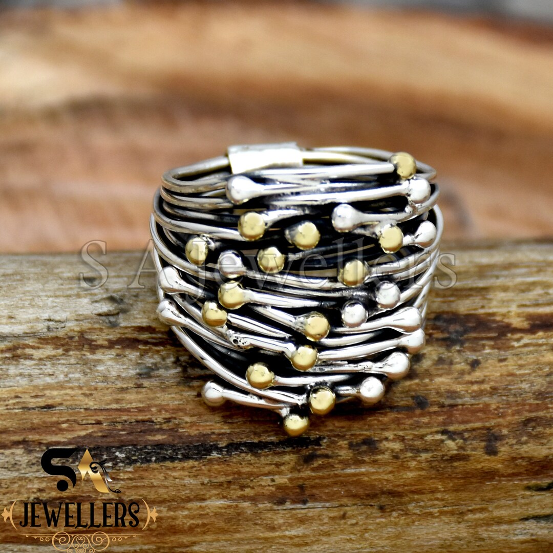 Handmade Wraparound Silver Wire Ring 925 Sterling Silver Ring Silver ...