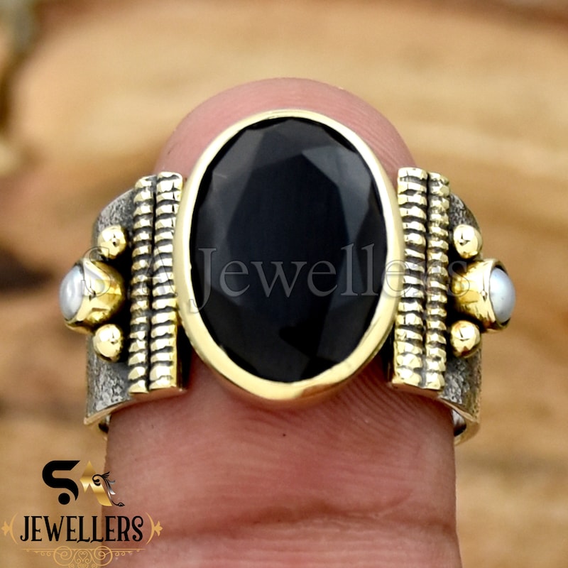 Onyx Ring - Etsy