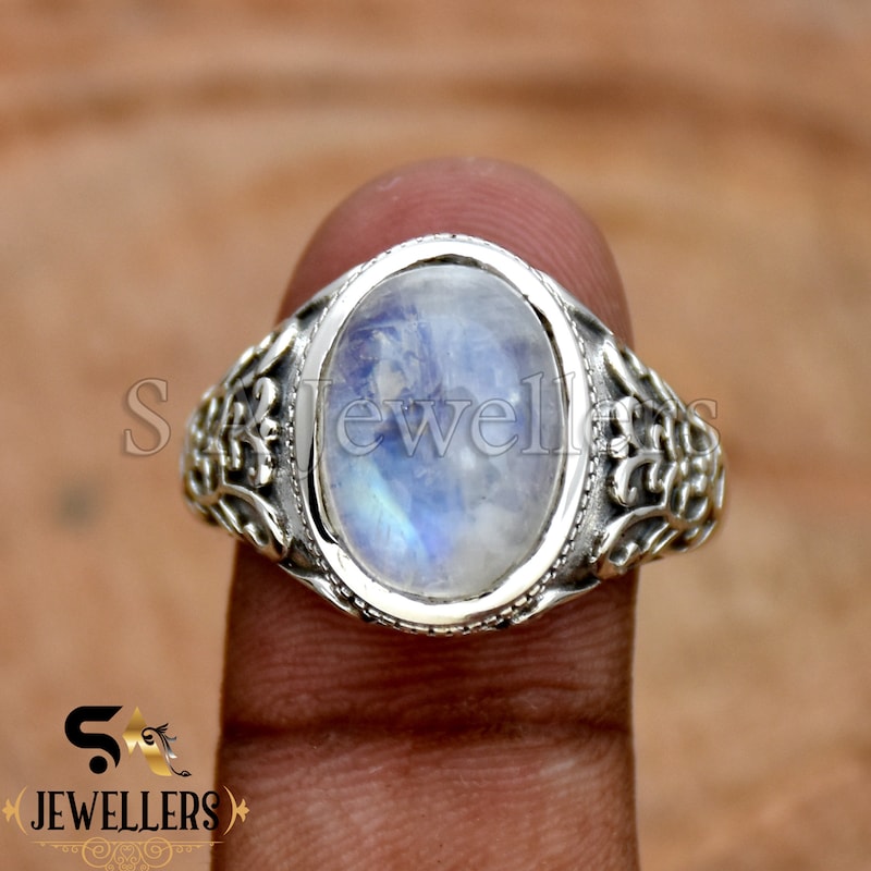 Mens Moonstone Ring - Etsy