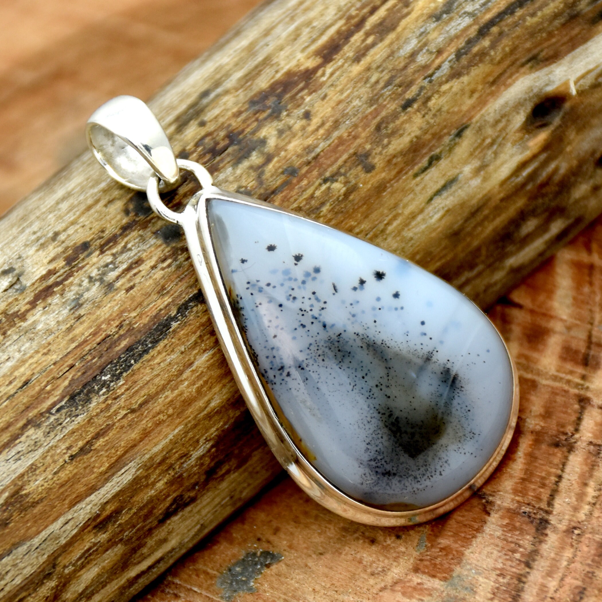 Natural Montana Agate Pendant 925 Sterling Silver Pendant | Etsy