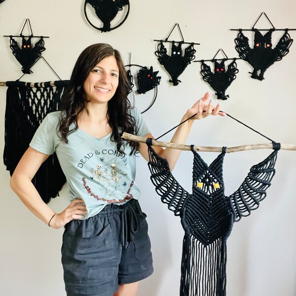 Macrame Bat - Etsy