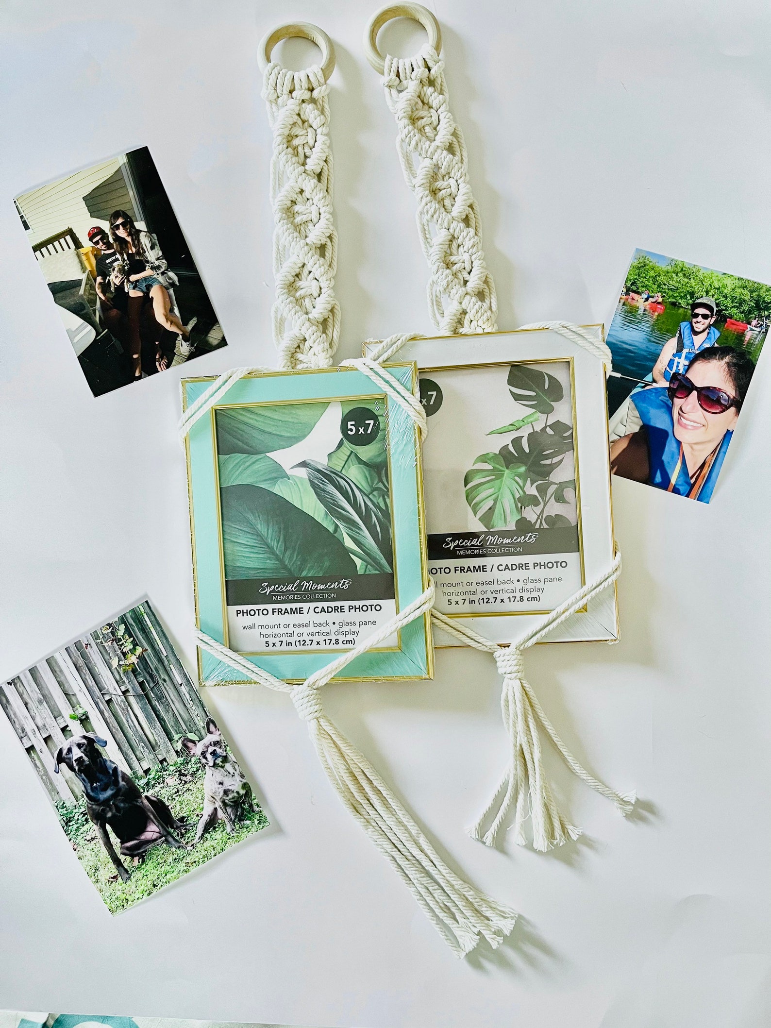 Handmade Macrame Hanging Picture Frames // Boho Picture Frame - Etsy