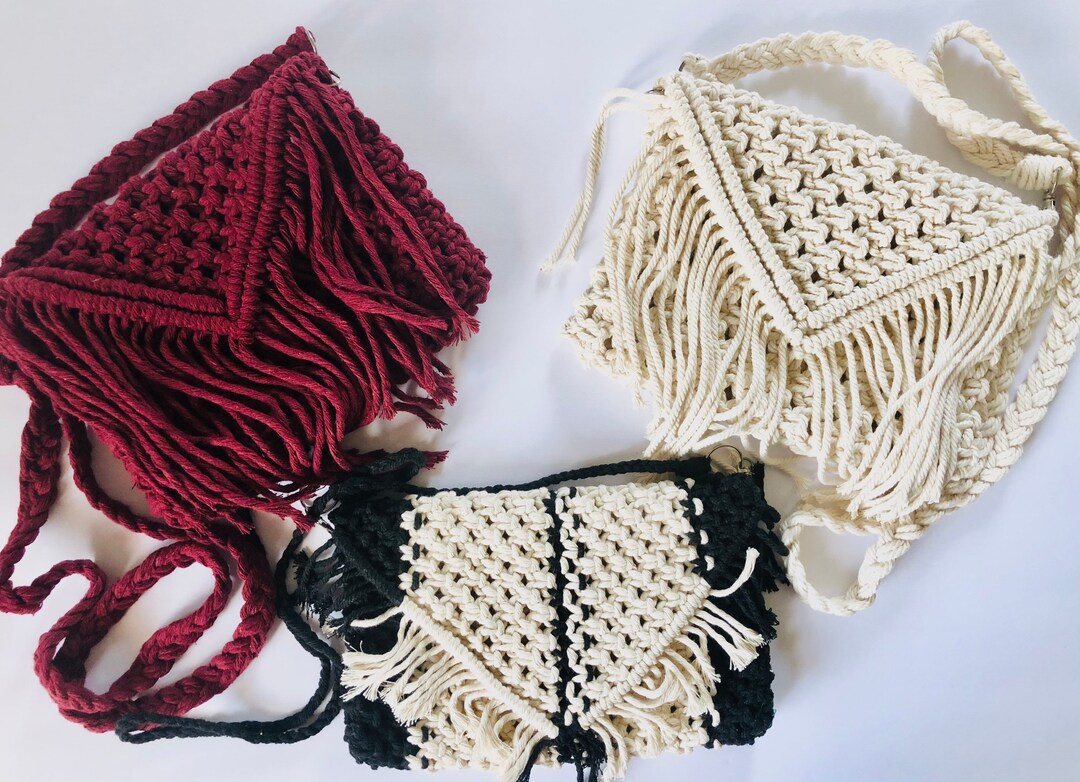 Handmade Macrame Purse With Detachable Strap // Boho Accessories ...