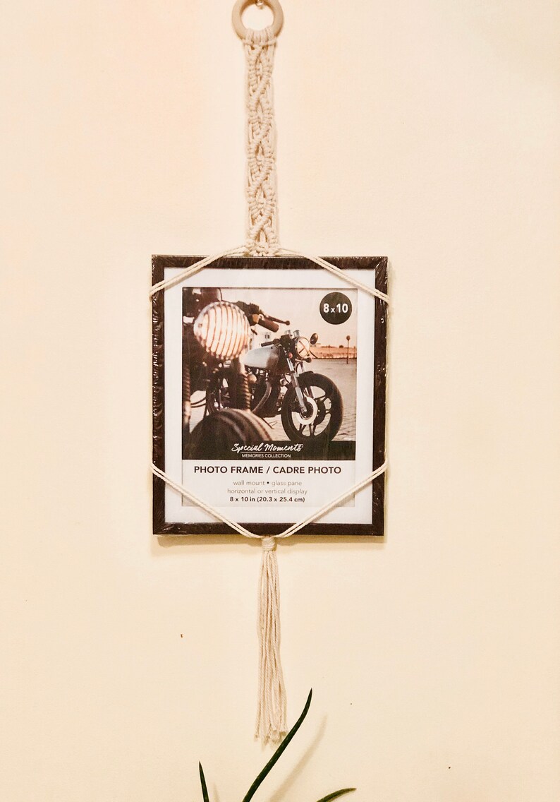 Handmade Macrame Hanging Picture Frames | Etsy