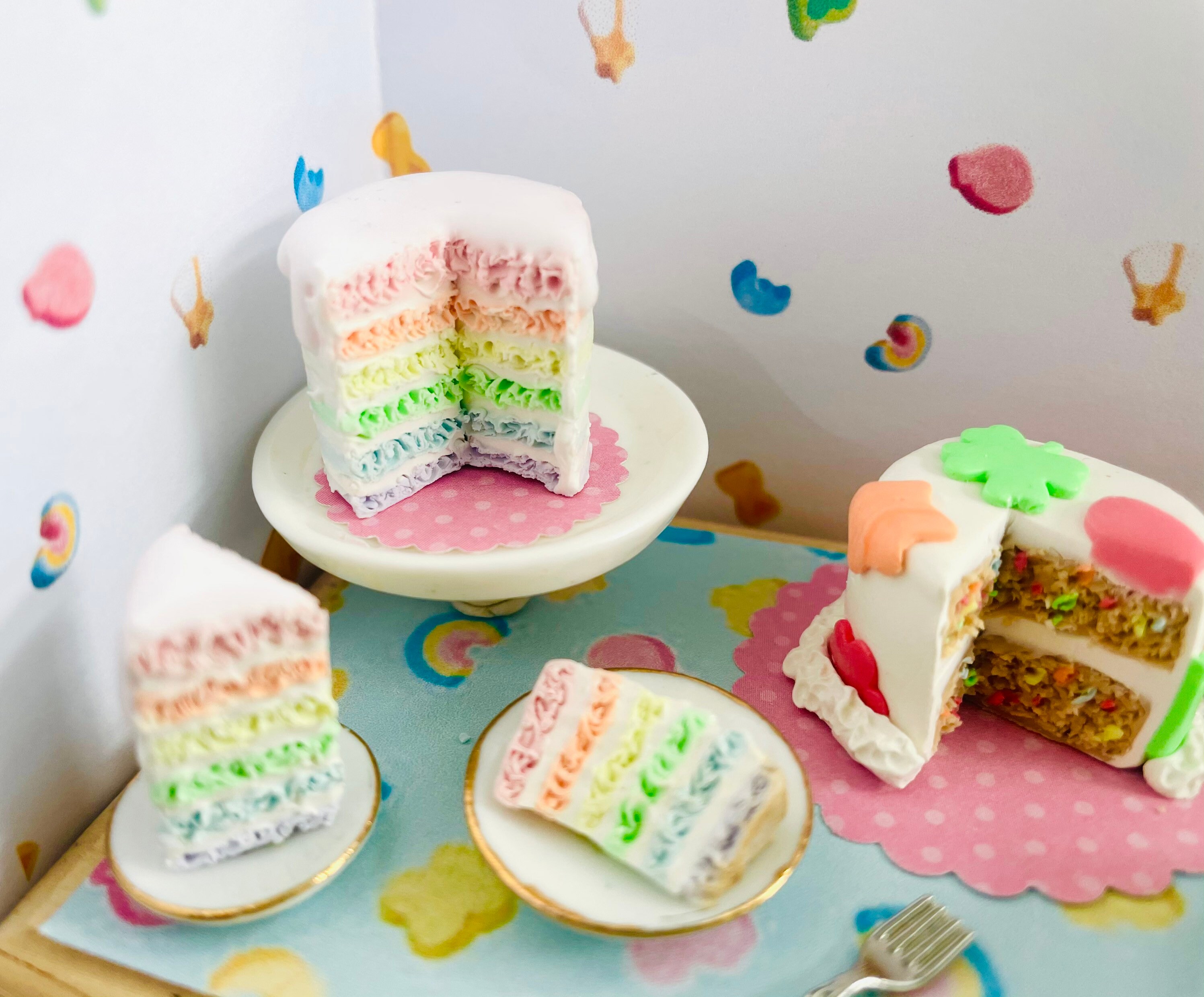 1:12 Scale Dollhouse Miniature Cake Dolls House Kitchen Food | Etsy