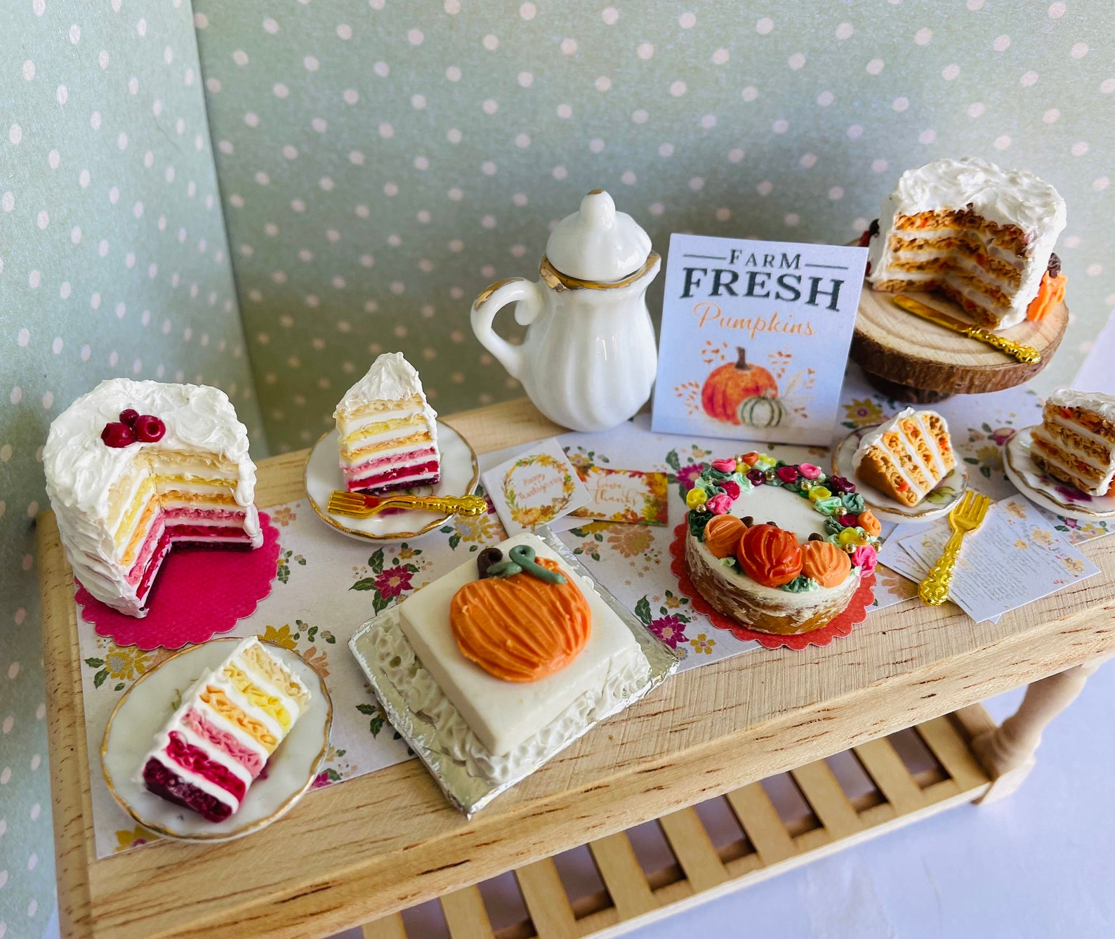 1:12 Scale Dollhouse Miniature Cake Dolls House Kitchen Food - Etsy