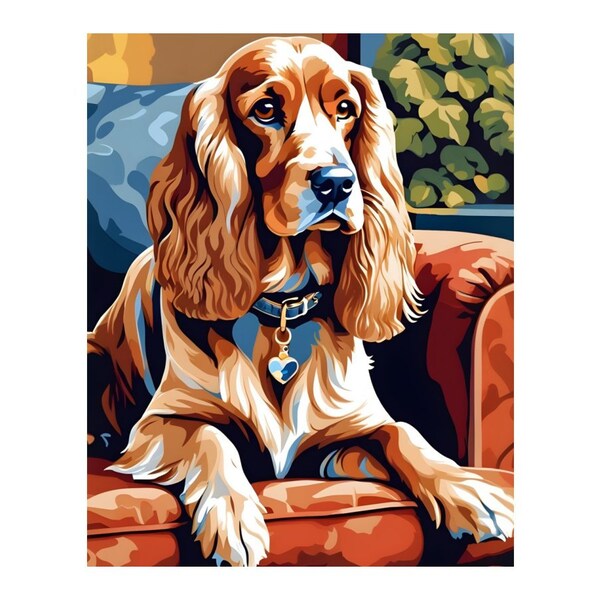 Paint by Numbers Cocker Spaniel - Etsy