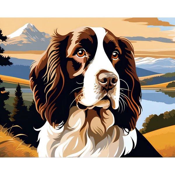 Paint by Number Dog - Etsy