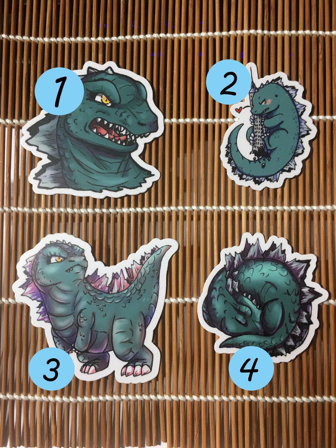 Godzilla Stickers, Decals - Etsy
