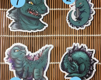 Cute Godzilla Stickers - Etsy