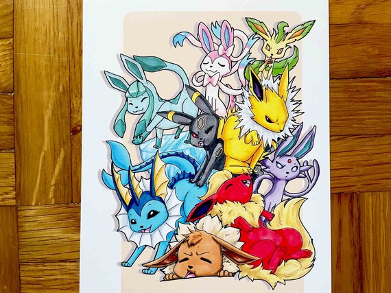 How To Draw Eevee And Her Evolutions