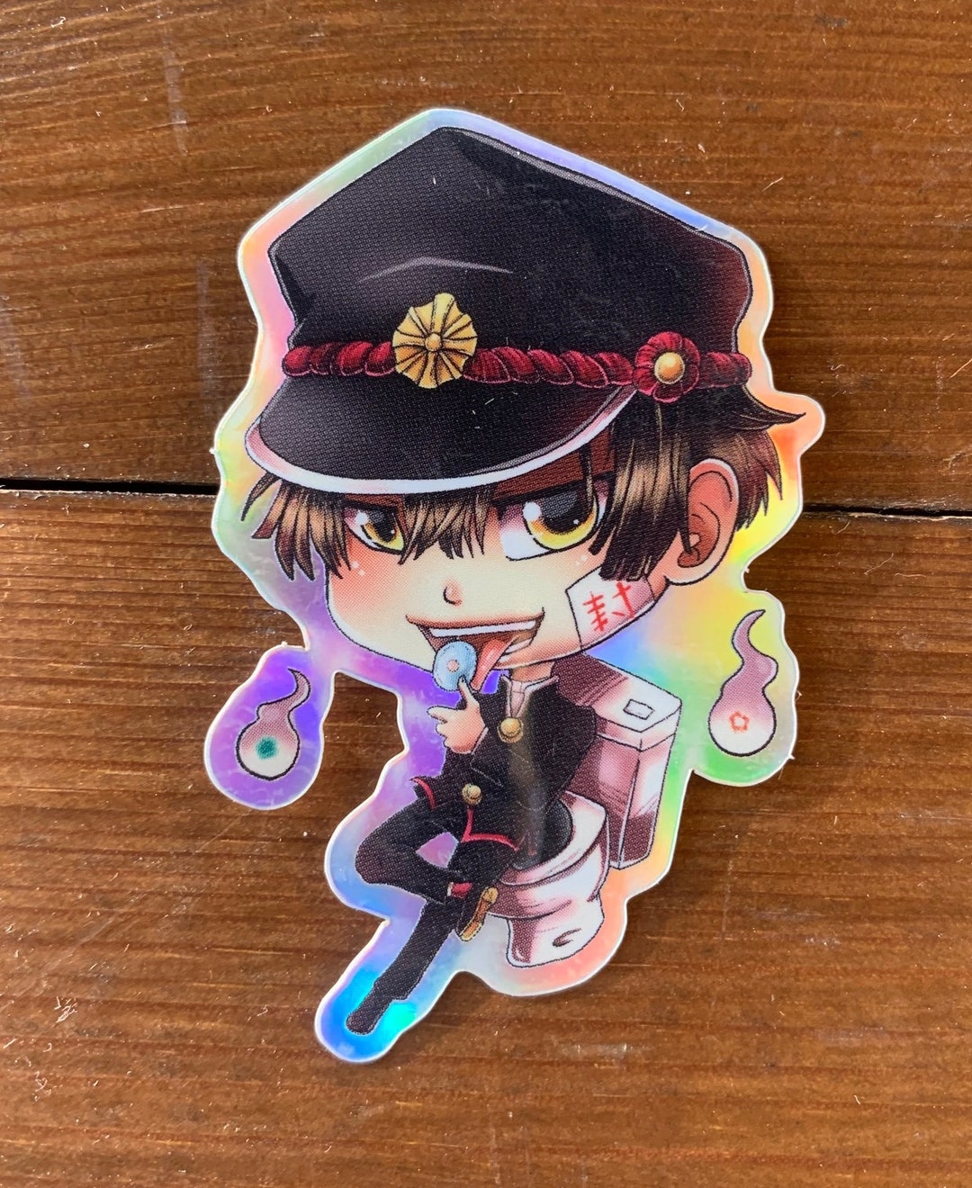 Hanako Chibi Sticker, Sticker, Shimmer, Holografiie - Etsy