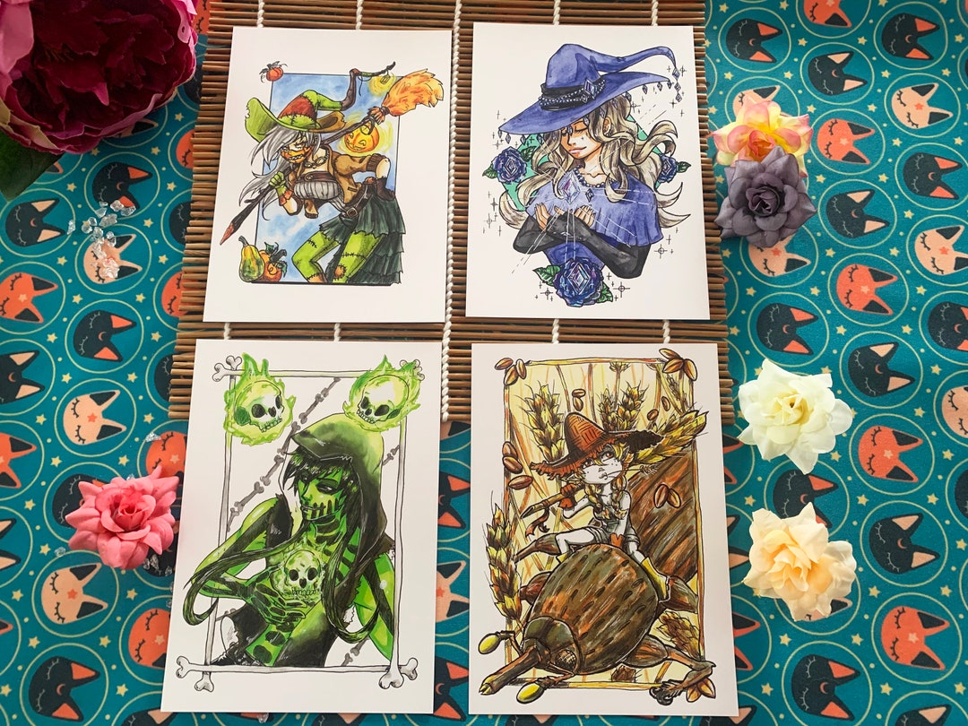 Witch, Witch Postcards, Postcard - Etsy