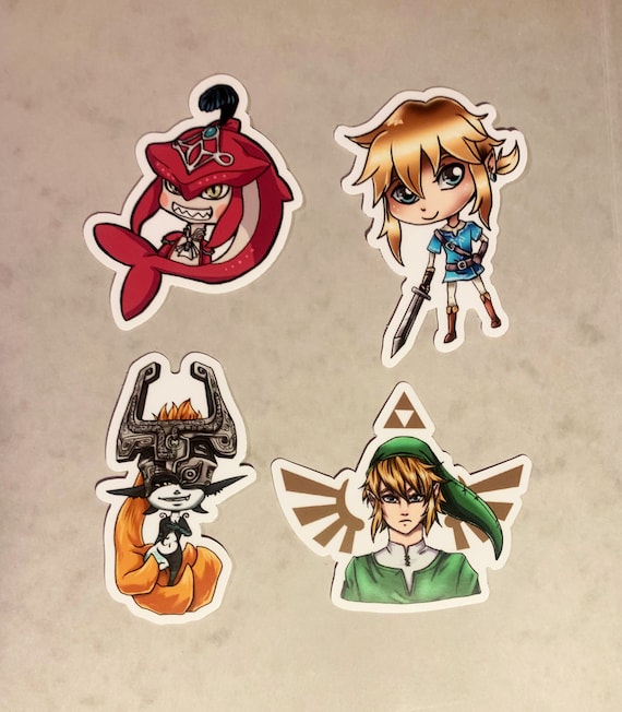 The Legend of Zelda Sticker Stickers Midna Link Sidon | Etsy