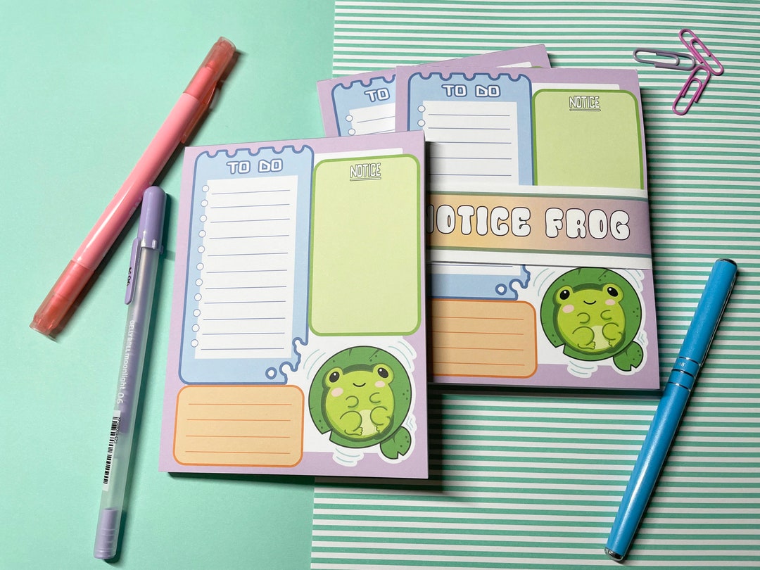 Notice Frog, Notepad, Frog, Memopad, Froggo - Etsy