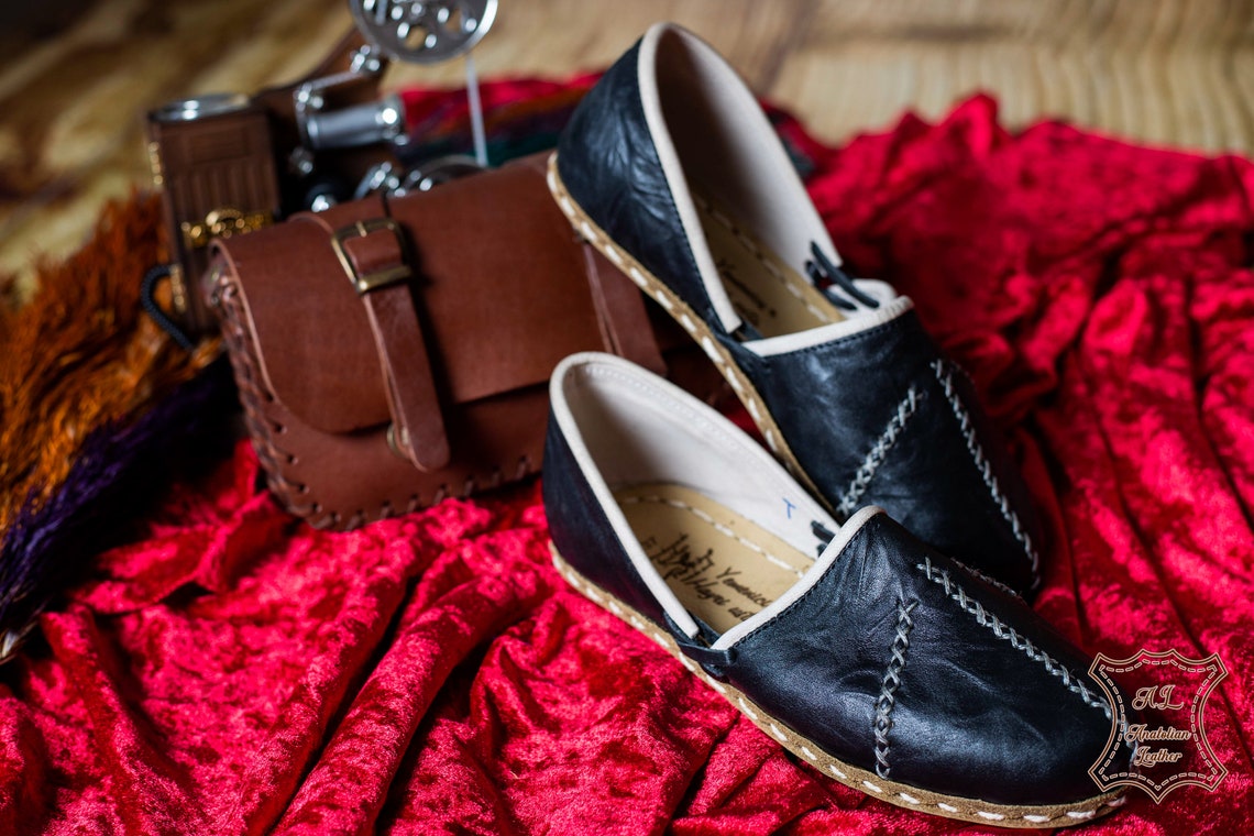 Turkish Genuine Leather Handmade Women Yemeni Shoes Natural - Etsy