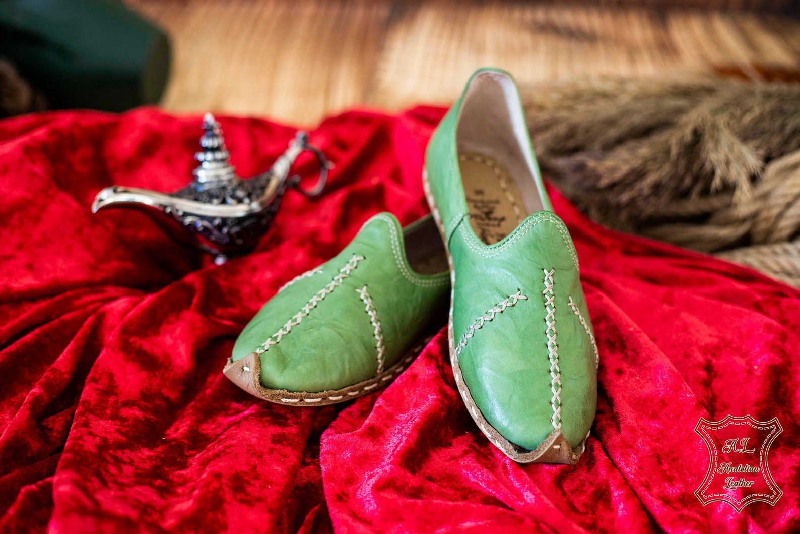 Turkish Genuine Leather Handmade Women Aladdin Yemeni Shoes | Etsy