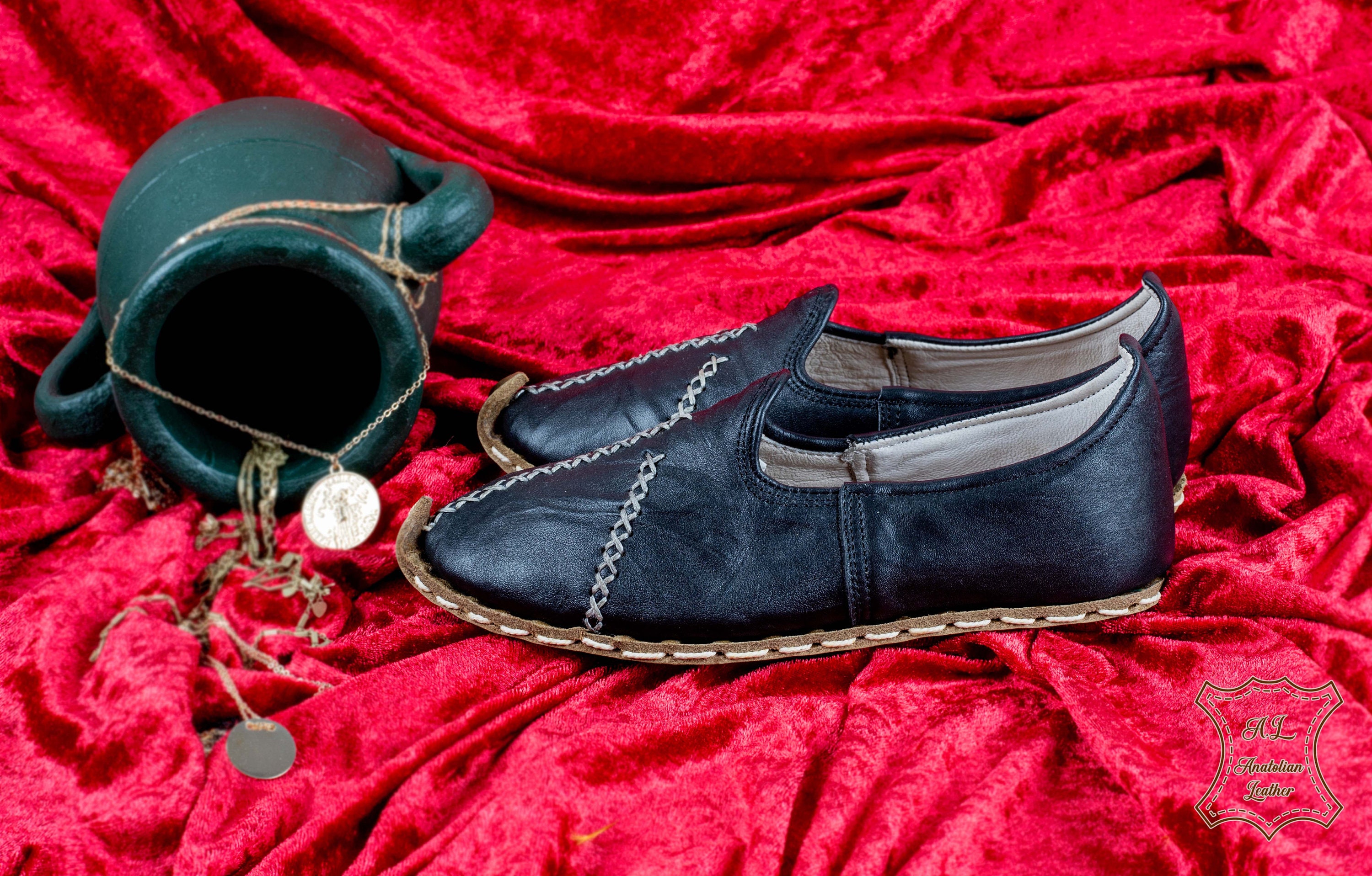 Turkish Genuine Leather Handmade Men Aladdin Yemeni Shoes - Etsy