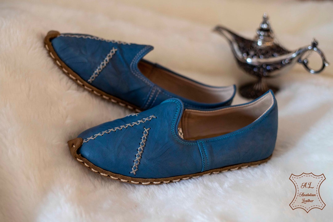 Turkish Genuine Leather Handmade Women Aladdin Yemeni Shoes - Etsy