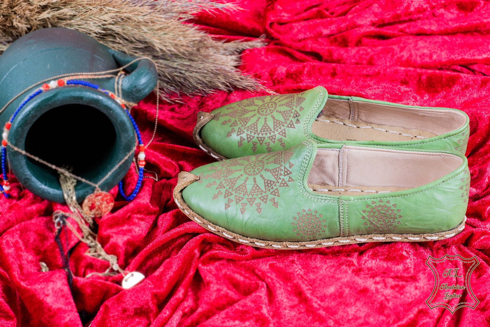Turkish Genuine Leather Handmade Women Yemeni Shoes Natural - Etsy
