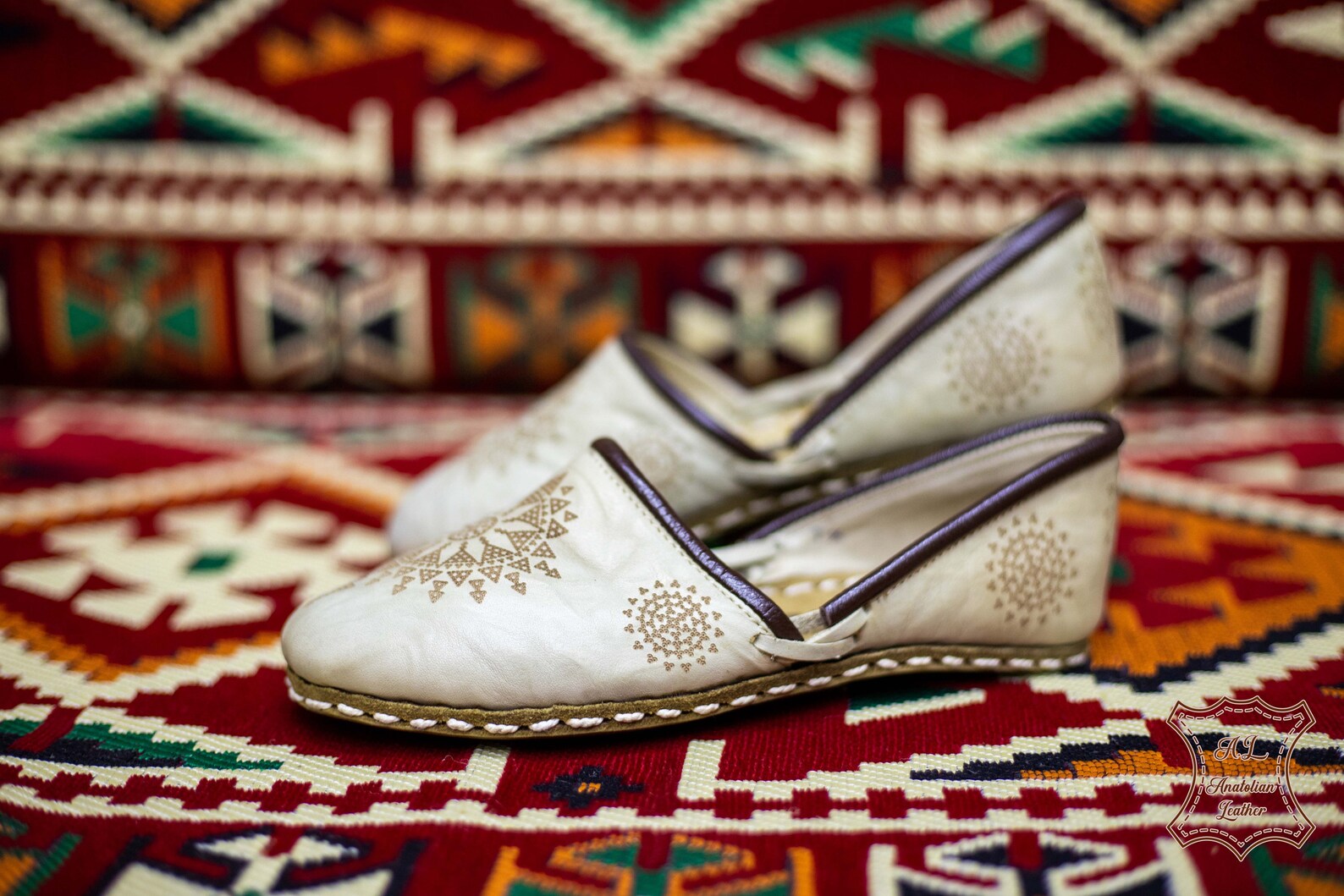 Turkish Genuine Leather Handmade Women Yemeni Shoes Natural - Etsy